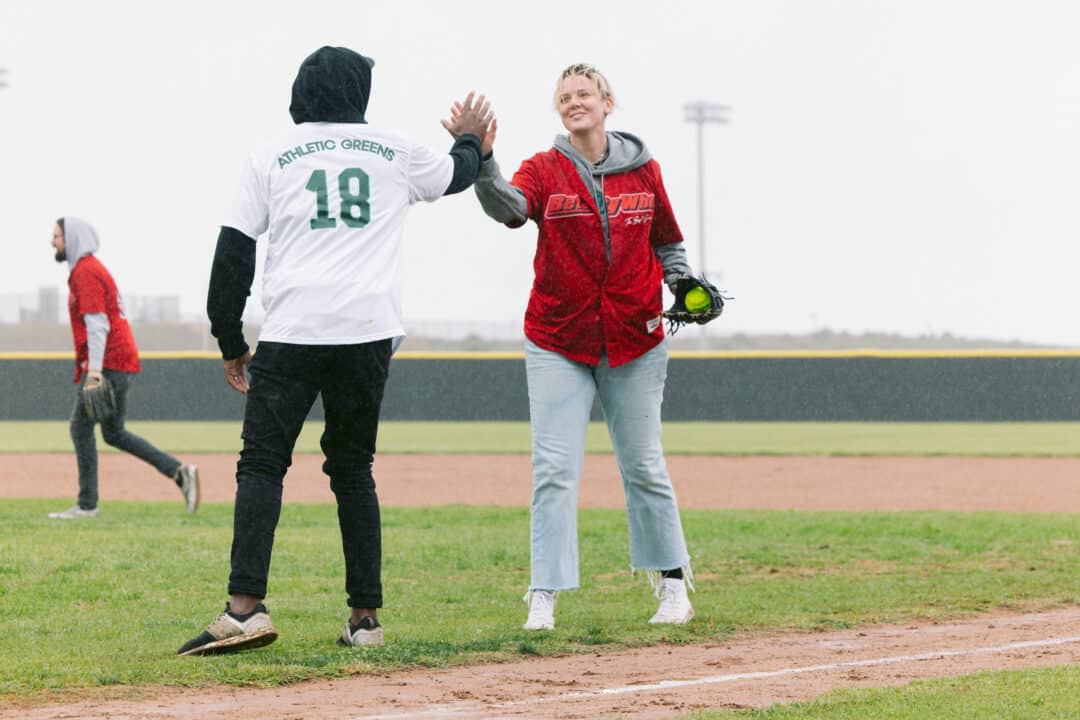Betty Who Partners up With Athletic Greens for a friendly softball game ...